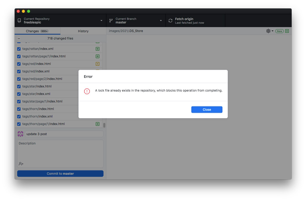 Github Error A Lock File Already Exists In The Repository Insertapps 9069
